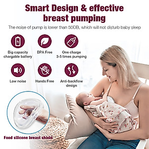 Double Electric Breast Pump Wearable Hands Free Breast Pump 1500mAh Portable Breastfeeding Pump