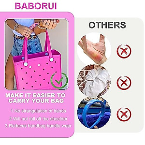 BABORUI Handle Wrap for Bogg Bag, Pink Flower Strap Wrap for Bogg Bag/Simply Southern Bag, Attachments Accessories for Bogg Bags to Relieve Hand Pressure and Protect Bag Handles