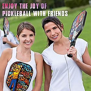 Pickleball Paddles Set, USAPA Pickleball Paddle, Fiberglass Surface Polypropylene Honeycomb Core Ergonomic Cushion Grip, Lightweight Pickleball Portable Carry Bag