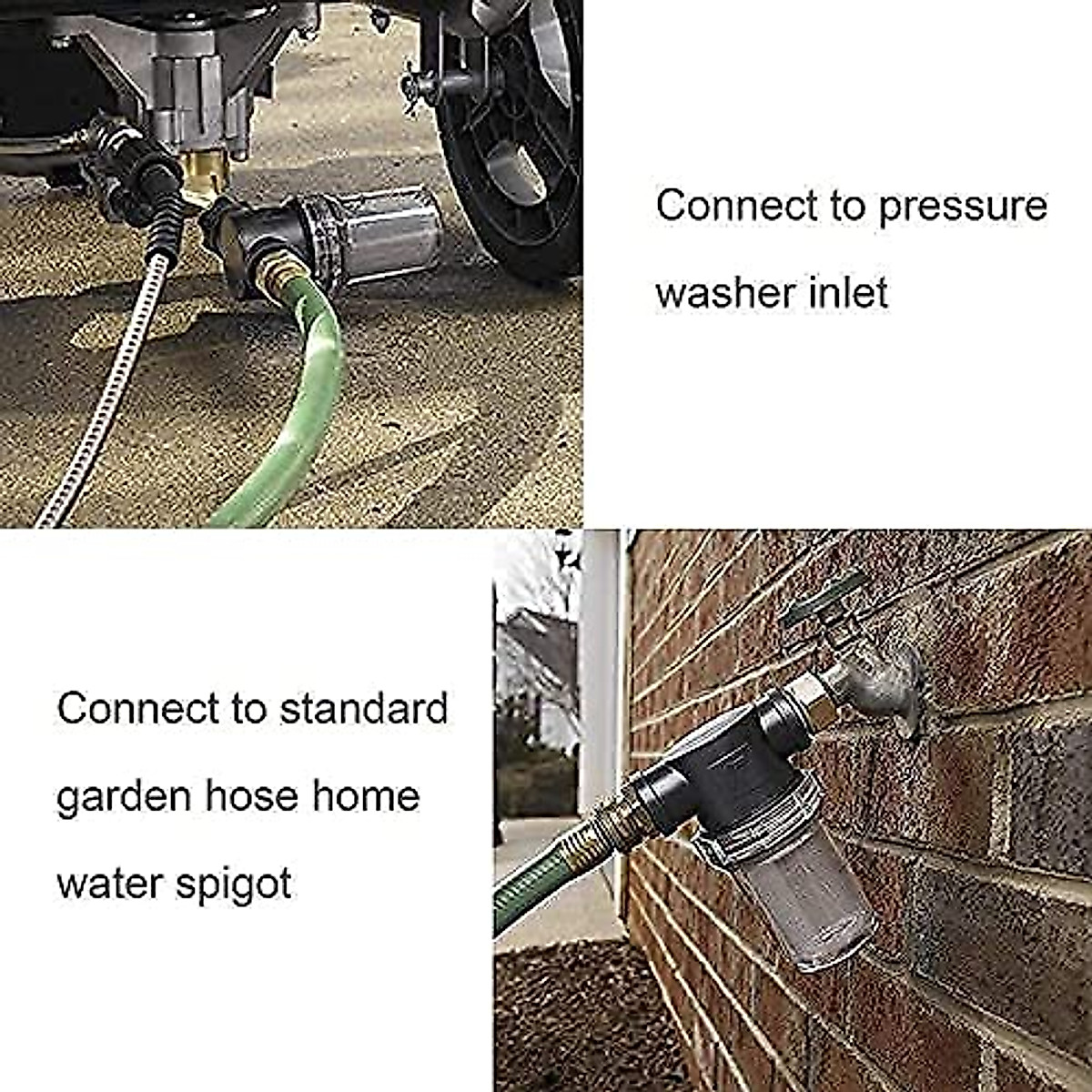 M MINGLE Garden Hose Filter for Pressure Washer Inlet Water, Garden Hose Adapter, 3/4 Inch Brass Connector