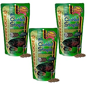 (3 Pack) Hikari 8.8-Ounce Cichlid Staple Floating Pellets for Pets, Medium