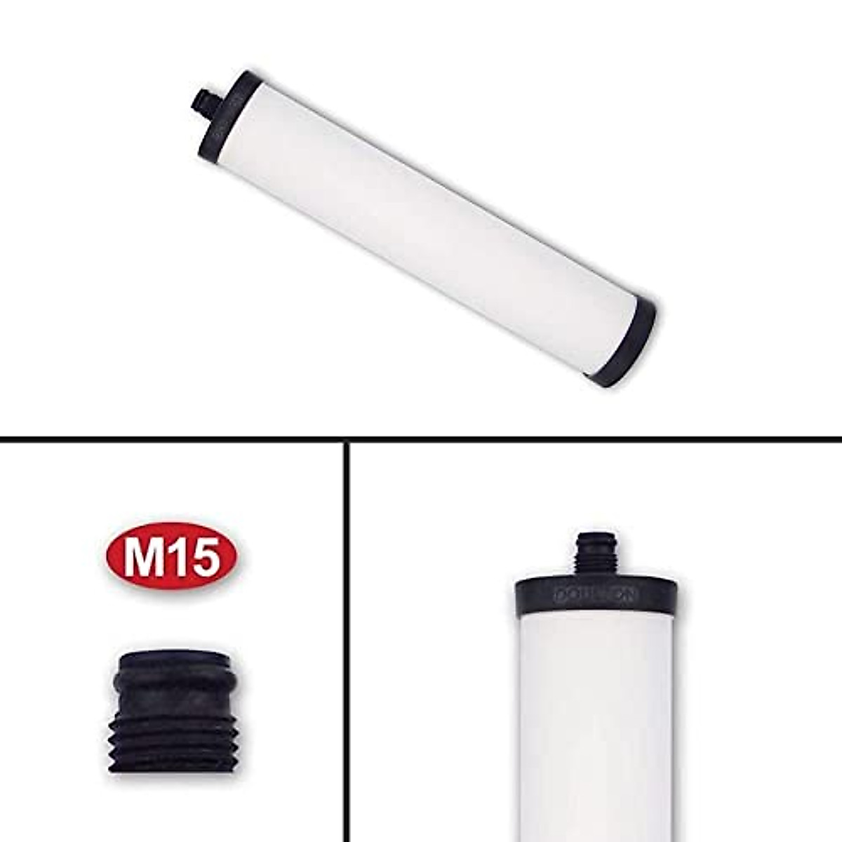 Doulton M15 UltraCarb Ceramic Drinking Water Filter Candle for Franke 02, Franke Triflow, Filterflow, All 1st Gen Steel and 2nd Gen Plastic Housings ¦ FRX01 ¦ 10 inch ¦ M15 Thread ¦ W9223021 (1 Pack)