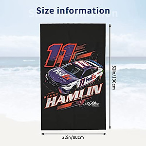Denny Hamlin 11 Large Bath Towel Absorbent Quick Dry Beach Shawl Bath Towels Blanket for Pool Swim Bathroom Home Unisex, 52in X 32 in