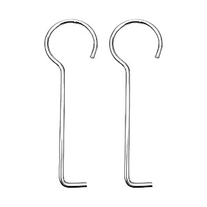 2 PCS Drain Key Lifting Hook, 304 Stainless Steel Drain Grate Puller Lift Out Key for Shower Drain Daily Cleaning, Silver