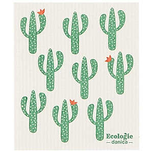 Ecoloie Swedish Sponge Reusable Dishcloth Cacti 6.5 x 8 inches, Set of 2