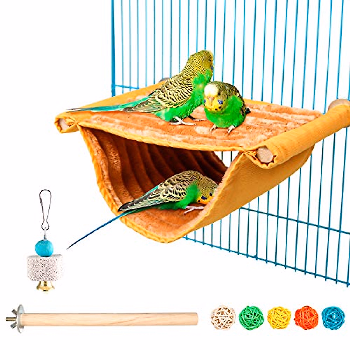 Bird Nest House Winter Warm Parrot House Bed Hammock Tent Toy Bird Cage Perch Stand for Parrots Budgies Parakeet Cockatiels Lovebird Cockatoo Finch Hamster Chinchilla and Other Small Animals (H01)