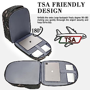 BIKROD Travel Laptop Backpack, School Backpacks for Teen Boys Water Resistant Back Pack with USB Charging Port, Business Anti Theft Durable Computer Bag Gifts Fits 15.6 Inch Laptop-Camouflage