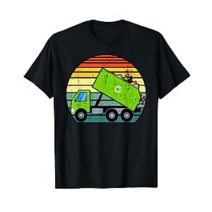 Retro Garbage Truck Waste Management Tee Boys Toddlers Kids T-Shirt