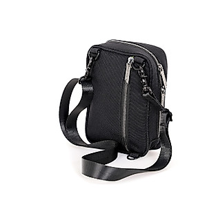 Fydelity Small Crossbody Bags for Women & Men – 80s/90s Small Bum Bag – Stylish Travel & Festival Belt Bag – Ideal Fanny Pack for Daily Fashion – Perfect for Travel & Everyday Wear – Black Bag