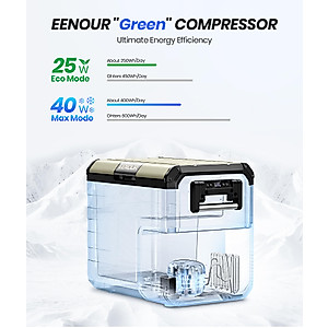 EENOUR 12V Refrigerator Portable Freezer 48 Quart/45L Battery Powered Car Fridge Energy Saving Compressor Cooler -4~50℉ 12/24V DC 110~240V AC Fast Cooling Perfect for RV Truck Van Camping Sailboat