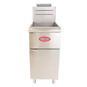 Kratos 29Y-010 Commercial Restaurant Gas Floor Fryer - Three Burners - 40 lb. Capacity - Natural Gas