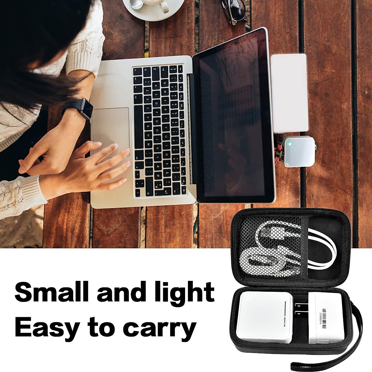Case Compatible with TP-Link AC750 Wireless Portable Nano Travel Router. for Hotspot WiFi Devices Storage Carrying Box Holder for Power Adapter, Ethernet Cable and Other Accessories (Bag Only)
