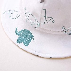 pureborn Baby Hat Newborns Boys Girls Spring Summer Sun Hats Bucket Breathable Cotton Elephant 0-3 Months