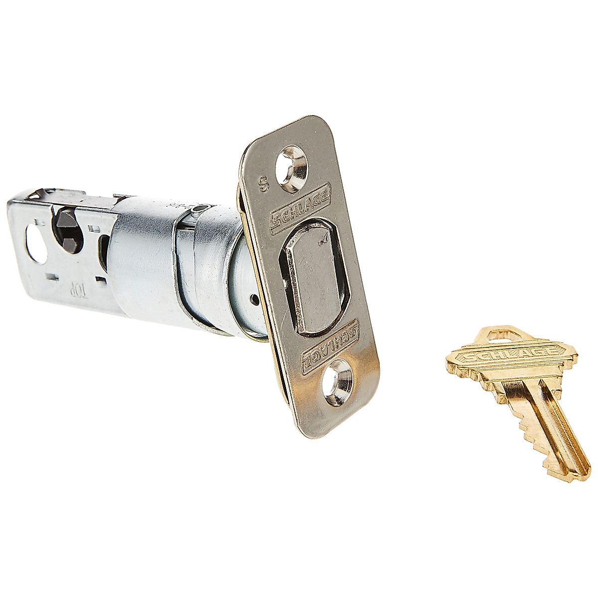 SCHLAGE BE479AA V CAM 619 Satin Nickel Sense Smart Deadbolt with Camelot Trim