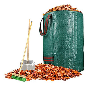 3 Pack Reusable Garden Waste Bags Yard Leaf Bags with Gardening Gloves Patio Waste Container Trash Containers Plant Clippings Bag, 3 Size