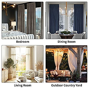 Ohtomber Magnetic Curtain Tiebacks Black 4 Pack, Curtain Tie Backs Holdbacks Holders Hooks Clip Buckles for Curtains Drapes, Curtain Ties for Home Bedroom Office Decorative Curtain