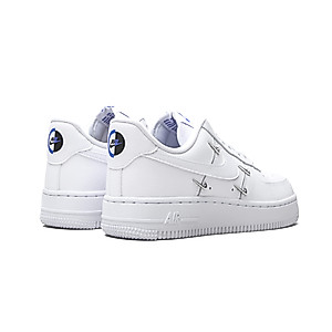 Nike Women's Air Force 1 '07 Shoes, White/Hyper Royal/Black/White, 11