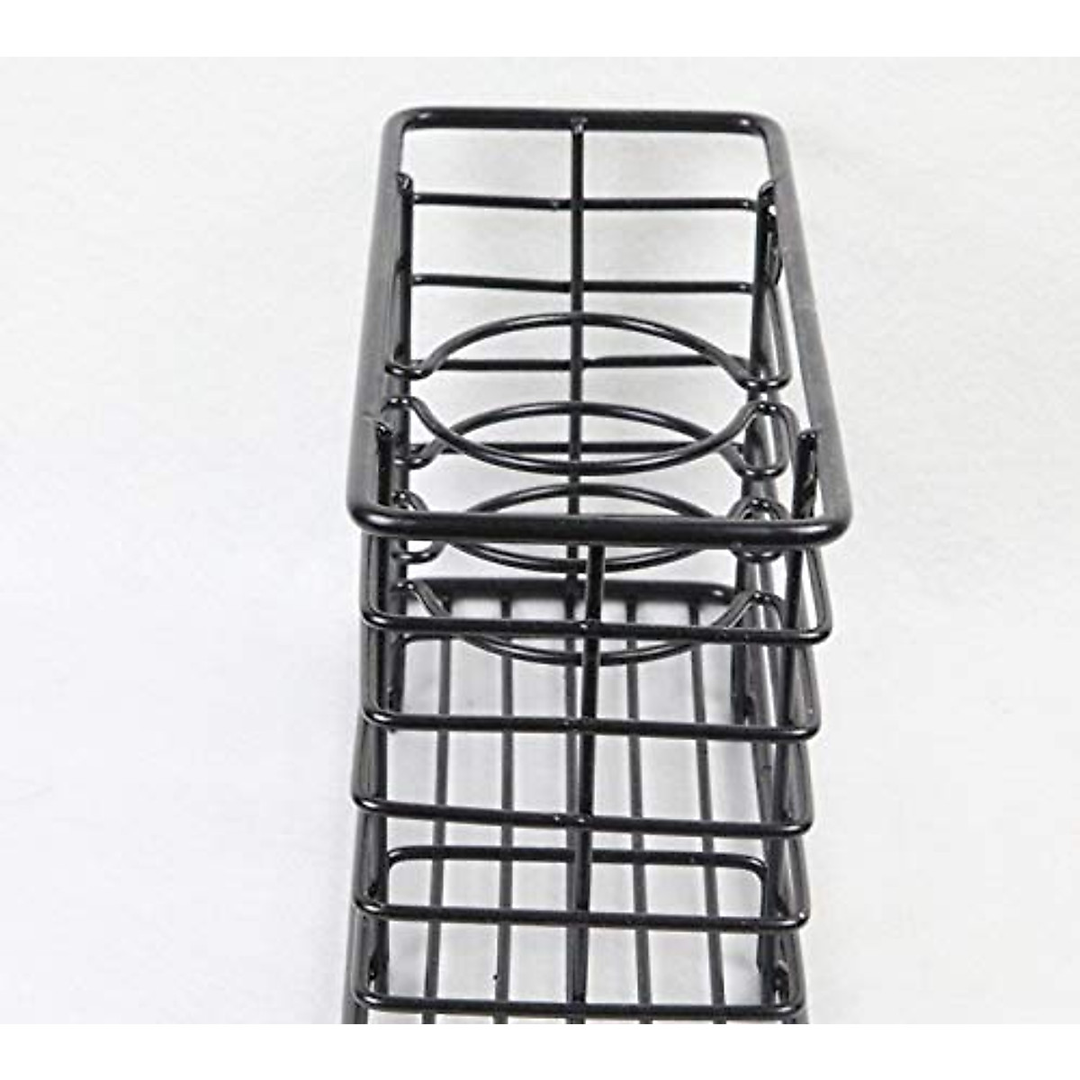 YCOCO Hair Dryer Holder,Hair Tool Organizer Wall Mount Metal Wire Bathroom Hair Care Styling Tool Organizer Storage Basket for Hair Dryer, Flat Irons, Curling Wands, Hair Straighteners,Black