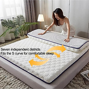 YLFFFZZZ Natural Latex Mattress, Compression-Resistant, Fluffy and Soft Organic Mattress, Suitable for Single Bed Student Dormitory,6.5cm,120x190cm