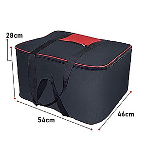 4 Pack (15cm - 6inch) Adjustable Flexible USB 2.0 Male to Female Extension Plug bundle with Nylon Big Underbed Storage Bag Moisture Proof Cloth Organiser with Zippered Closure and Handle BlackRed