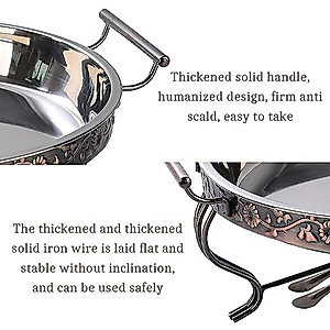 Stainless Steel Chafing Dish Alcohol Oven, Commercial Non Stick Grill Plate Barbecue Fondue Cookware, for Caterings Parties Buffet Server Warming Tray