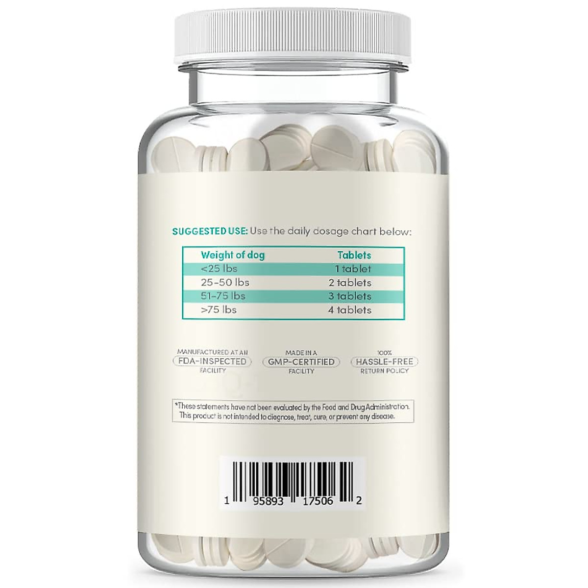 ClearFormulas Sam-e for Dogs, S-Adenosyl-L-Methionine, 225mg 120 Chewable Tablets, Natural Hepatic Liver Health Support