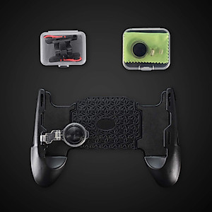 Newseego Mobile Game Controllers, Phone Triggers for Mobile Phone, Shooter Sensitive Controller Joysticks Gamepad for Knives Out/Rules of Survival(1 Pair Triggers + 3 in 1 Portable Gamepad)