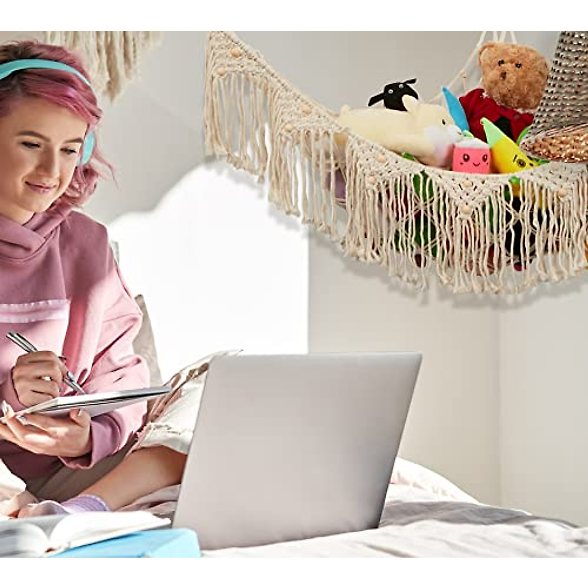 Pepeli Home Products Stuffed Animal Net or Hammock, Stuffed Animal Net, Net for Stuffed Animals Corner, Stuffed Animal Holder