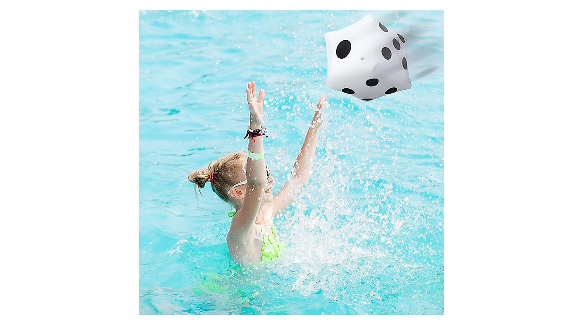 3 Pack Jumbo Inflatable Dice - Fun Pool Party Toy