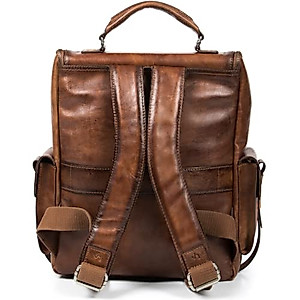 VELEZ Full Grain Leather Backpack for Men - 15.6 Inch Laptop Bag - Tan Designer Bookbag - Business Mens Computer Shoulder Bags
