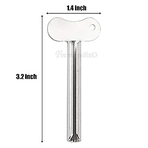 Framendino, 10 Pack Stainless Steel Tube Squeezer Toothpaste Squeezer Keys Dispenser Roller for Toothpaste Cosmetic Silver
