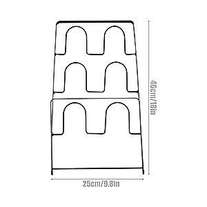 Cabilock 3 Tiers Shoes Rack Entryway Shoes Storage Organizer Metal Slippers Shelf Shoes Stand Space Saving Shoes Storage Shelf for Entryway Living Room Bathroom Black