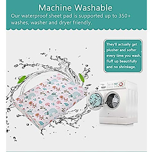 COZUMO Baby Waterproof Bed Pad Bed Wetting Pads Washable for Kids Toddler Potty Training Pads Baby Wateproof Pad Mat for Pack n Play/Crib/Mini Crib Reusable Incontinence Underpads for Kids/Adult/Pets