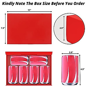 MONDEPAC Gift Box 11x7.5x3.5 Inches,Red Gift Boxes with Magnetic Lid，Christmas Gift Box Contains Card, Ribbon, Shredded Paper Filler Gift Box for Gift Packaging,Christmas Birthdays Gift Packaging