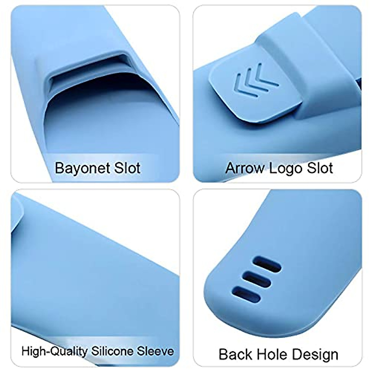 2 Pack Silicone Razor Travel Case for Most Manual Razor Safety Razor Cover Compatible with Gillette Razor Parker Razor Merkur Razor (Blue+Black)