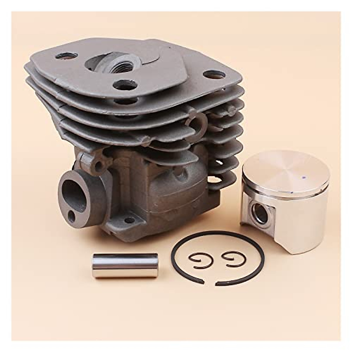 HCOWL 47mm Cylinder Head Piston Kit Compatible with Husqvarna 359 357 XP 357XP Chainsaw Engine Motor Parts 537 15 73-02 Motosierra Garden Tools