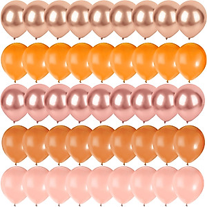 AMOR PRESENT 110PCS Orange Balloons, 12 Inches Dark Orange Latex Balloons for Birthday Wedding Baby Shower Bridal Shower Halloween Autumn Party Decoration