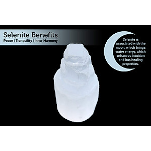 Selenite Crystal Tower for Reiki, Healing, and Energy Charging | Made in Morocco | Selenite Iceberg Charging Towers Crystal Skyscraper (2 Inch)