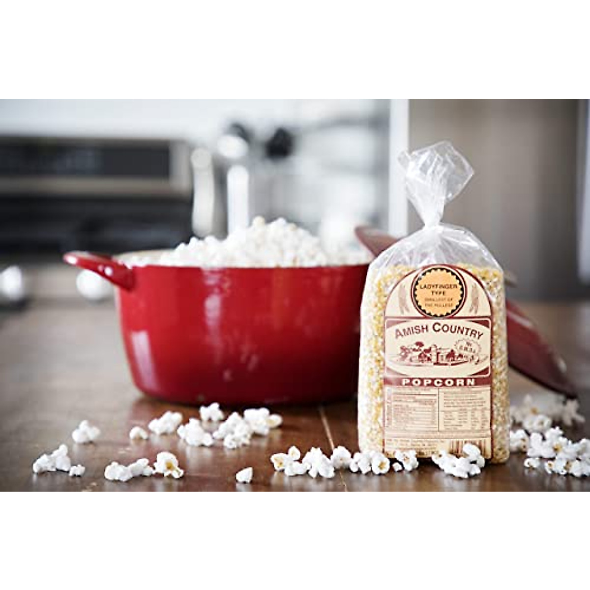 Amish Country Popcorn | 2 Lb Ladyfinger Kernels | Old Fashioned, Non-GMO and Gluten Free (2lb Bag)