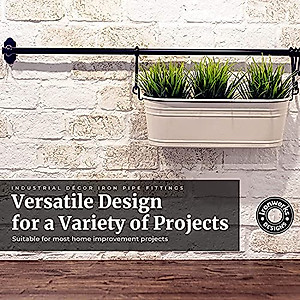 Ironwerks Designs 20" Urban Industrial Pipe Wall Rack - Clothing Rack, Closet Organization, Retail Display, Black