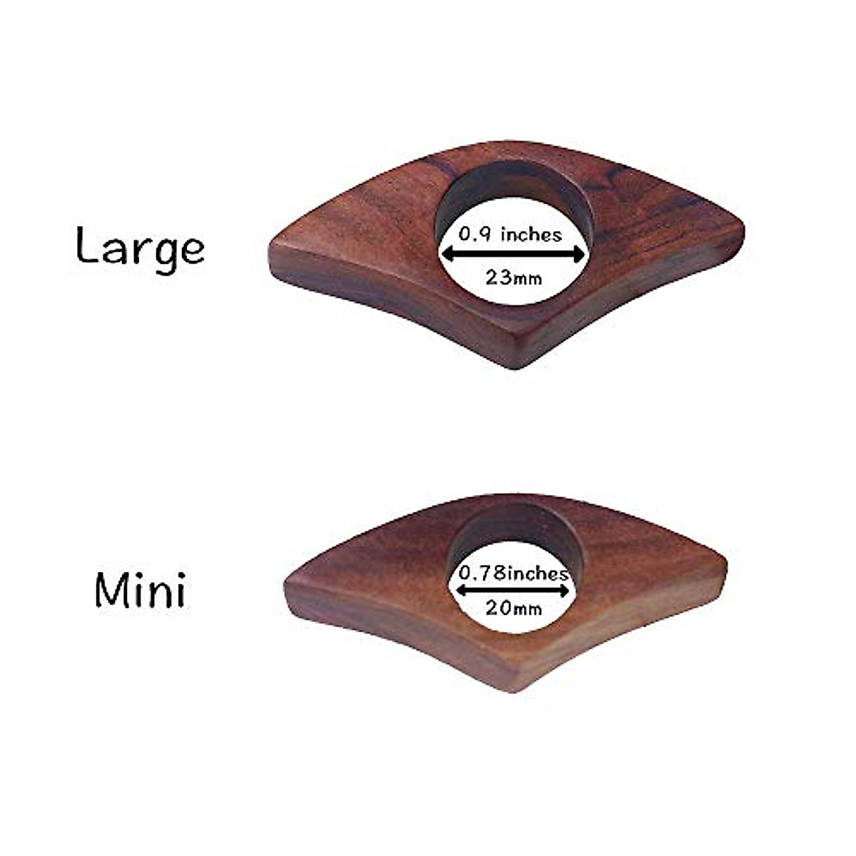 Handmade Wood Reading Bookmark Wooden Book Page Holder Thumb Wood Book Holder Accessory for Bookworm Book Lover Gifts, 2 Sizes (23mm)