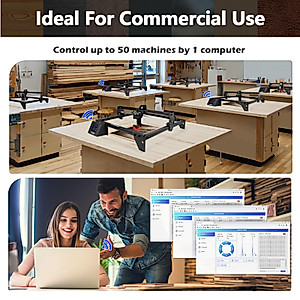 Longer Ray5 Laser Engraver, Laser Engraving Machine with 3.5 Inch Touchscreen, APP Control, 40W DIY Laser Engraver and Cutter for Wood and Metal, Glass, Leather, etc, Working Area 15.7x15.7 Inch