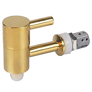 Beverage Dispenser Faucet Stainless Steel Spigot Gold Chrome Valve Replacement Tap No-Lead with Anti-Clogging Cap for Glass Jar Wine Beer Barrel Drink Dispenser by GwenB（0.47”/12mm）