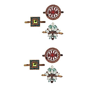 TENDYCOCO 6 Pcs Bag Decorative Buckle Blush Decor Leather Buttons Jean Buttons Crystal Shoe Clips Leather Craft Back Buttons Leather Press Stud Bag Ornament Decorative Charm Clothing Decor