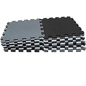 MSHEN–18PCS Foam Play Mat Tiles|Interlocking Floor Mats for Children|Multicoloured Foam Floor Tiles| Children Jigsaw Tiles playmat .Size 1.62 Sqm Baby Play mat. white-black-grey-MS-ADLg18