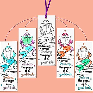 Color Your Own Bookmarks DIY Bookmarks Coloring Paper Bookmarks for Teachers Students Classroom Rewards Supplies (60)