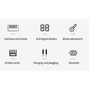 Hongsheng Professional Hair Clippers for Men Cordless Clippers T-Blade USB Rechargeable Grooming Hair Cutting Kits Beard Shaver Trimmer for Home Use and Barbershop, Gold