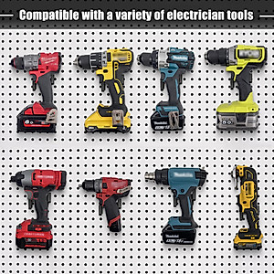 YAMTO 2pcs Power Tool Organizer,Heavy Duty Pegboard Wall Organizer,Stainless Steel, Electric Drill Storage Rack,Perfect for Storage Garages, Homes, Sheds, Workshops, Backyard Shops, etc