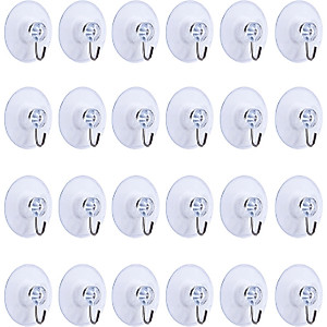 34 Mini Suction Cups with Metal Hooks 25 pack