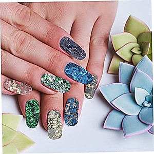 FRCOLOR 6 Boxes Nail Sequins Mettalic Nail Charm Nail Glitter Flakes Nail Art Sequin Nails Decoration Colored Aluminum foil Nail Art Decal Nail Decor Manicures Foils Accessories 3D Chunk